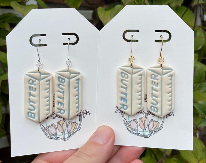 Butter Together Earrings, Stick Butter Earrings, Smooth Like Butter ...