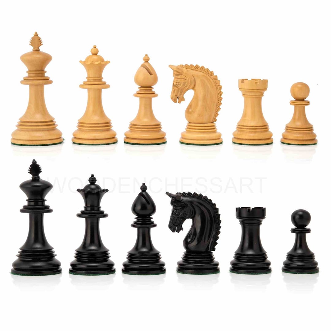 4.5” Premium Mogul Staunton Chess Pieces Only - Triple Weighted - Etsy
