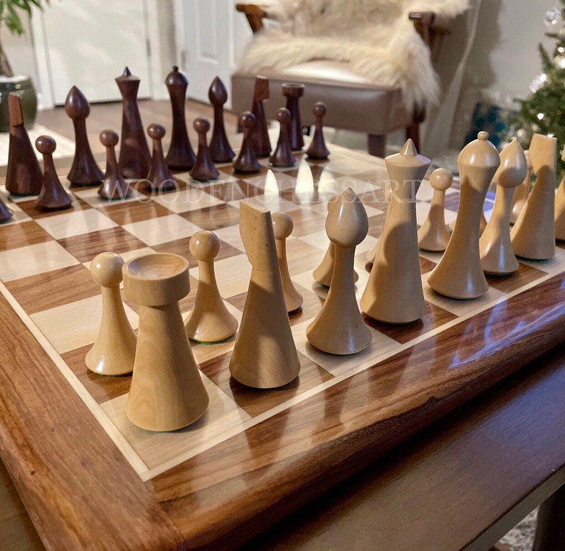 4 Herman Ohme Original 1950s Minimalist Combo Chess Set - Etsy