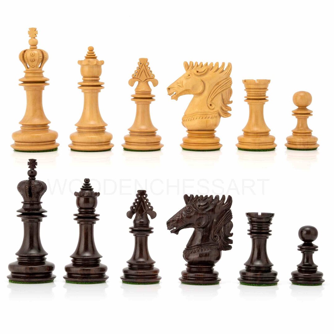 4.5" Premium Spike Staunton Series Chess Pieces Only - Triple Weighted ...