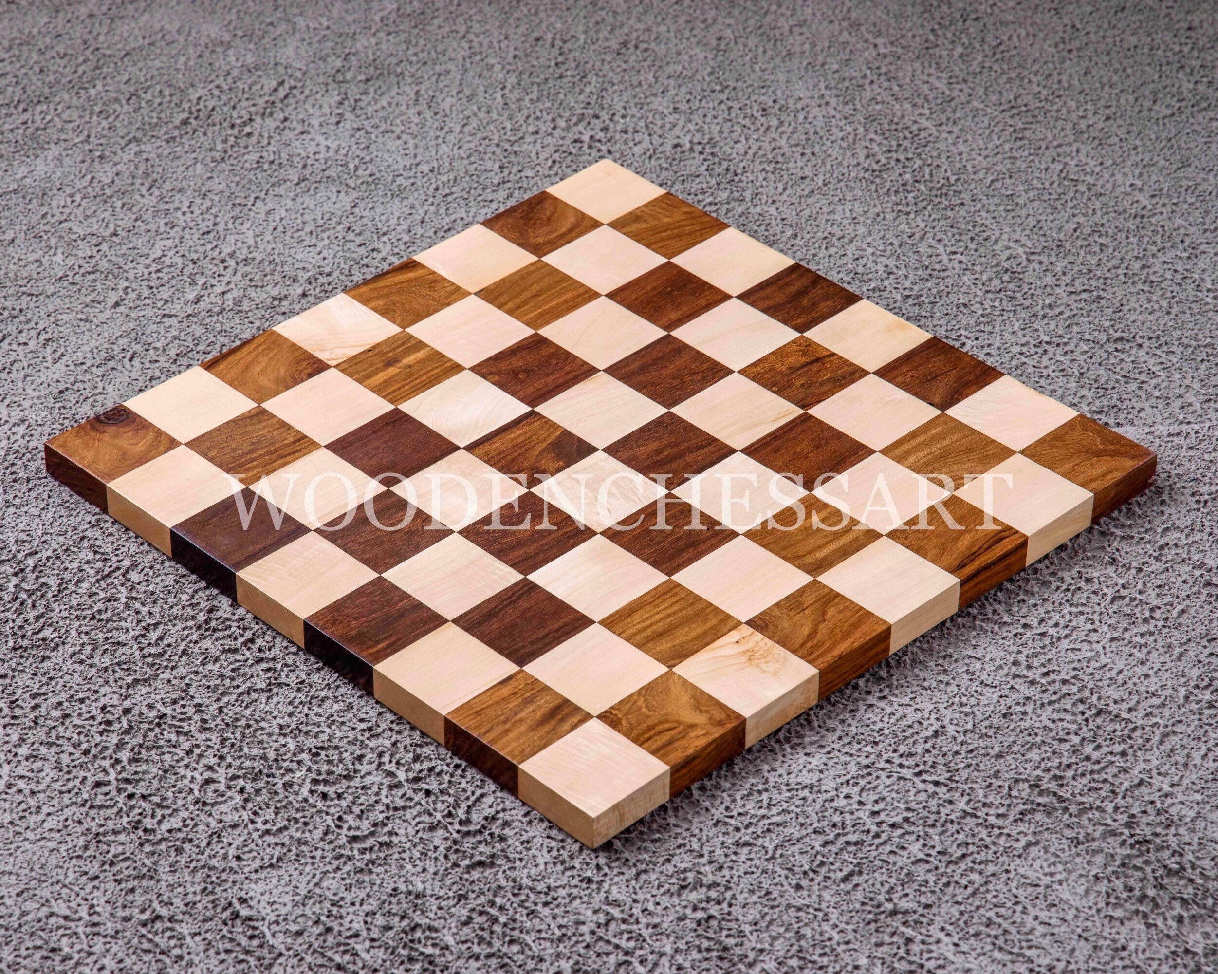 16 PREMIUM WOOD BORDERLESS Chess Board Hand Made Glossy | Etsy