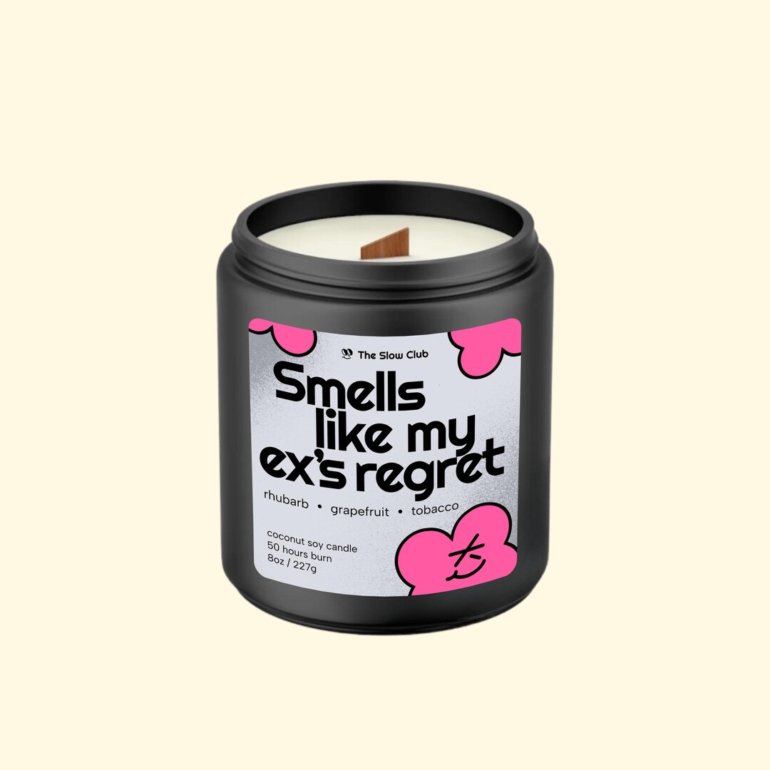 Smells Like My Ex's Regret | Coconut Soy Wax Candles | Crackling Wood ...