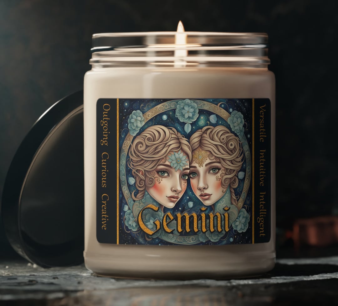 Personalized Gemini Zodiac Candle, Star Sign Gifts, Zodiac Gifts ...
