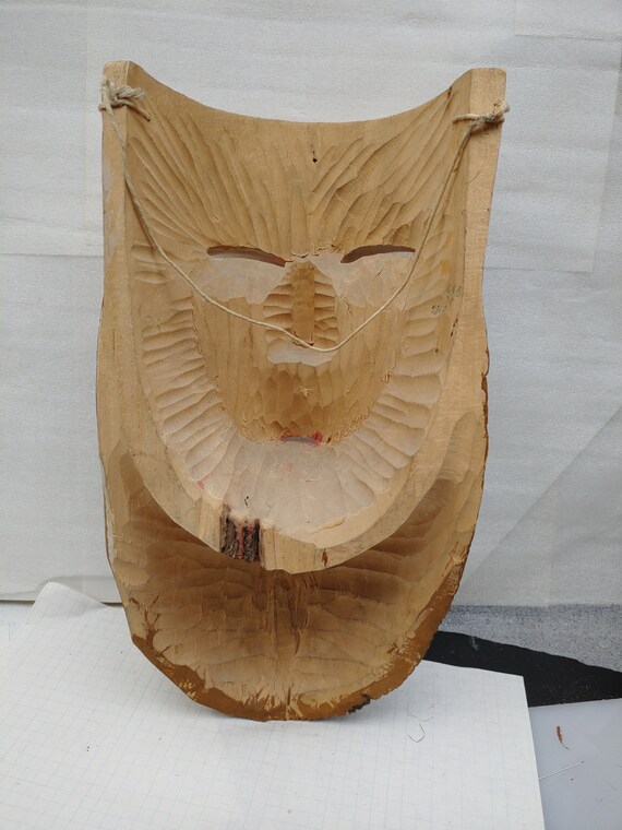 Antique Mexican Ceremonial Dance Mask Traditional - Gem