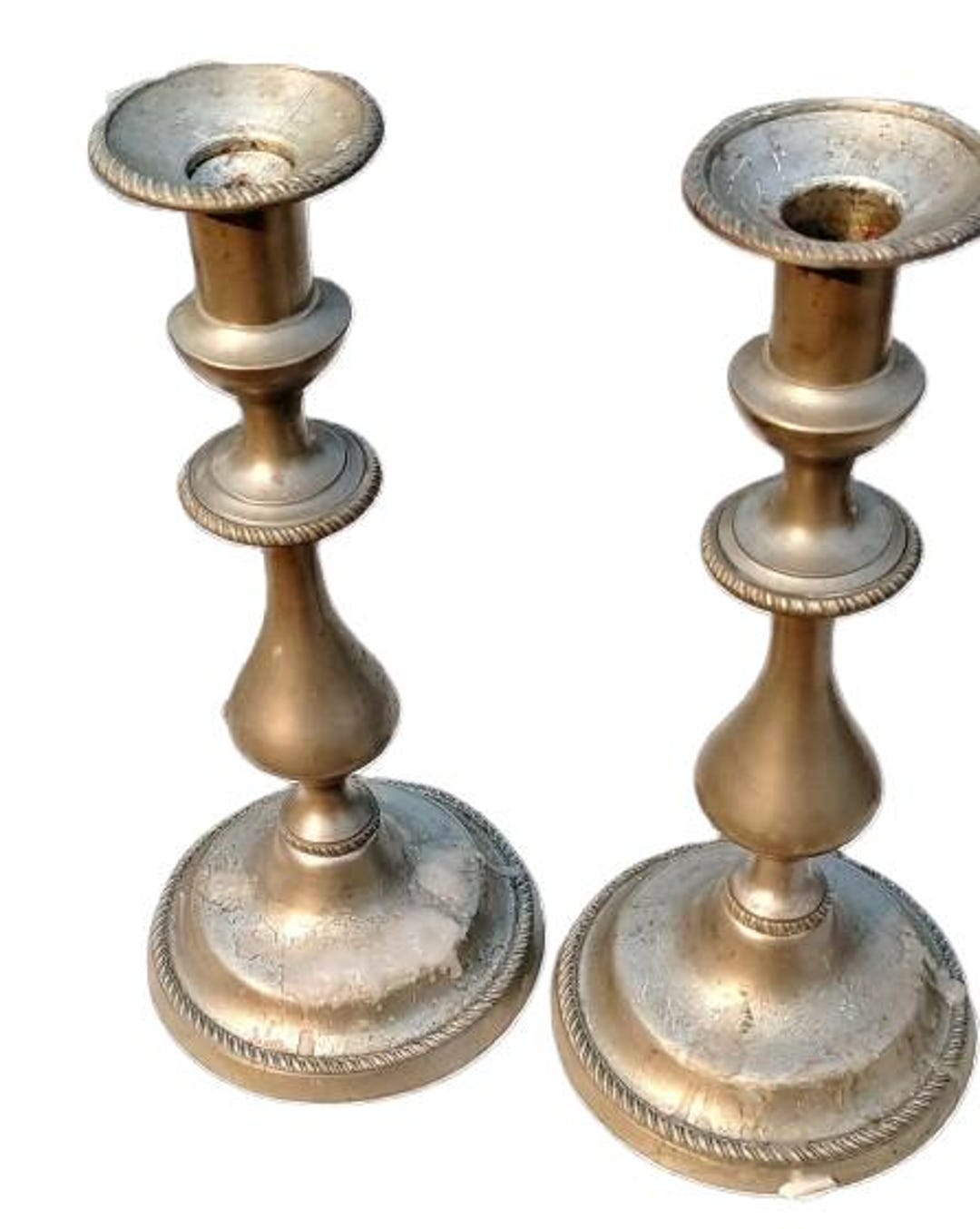 Pair of Pewter Spring Loaded Candle Stick Holders Circa 1910 - Etsy