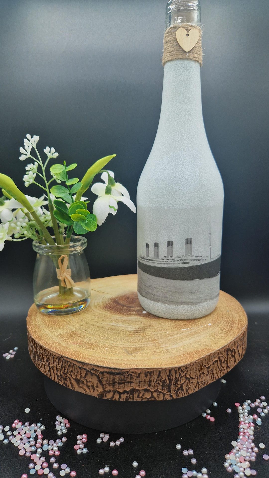 Handcrafted Titanic Light up Bottle – Illuminated Nautical Decor ...