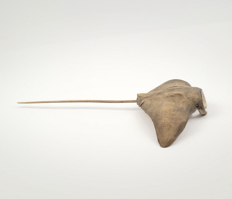 Escultura de mantarraya gris de madera, estatua de manta raya, manta de ...