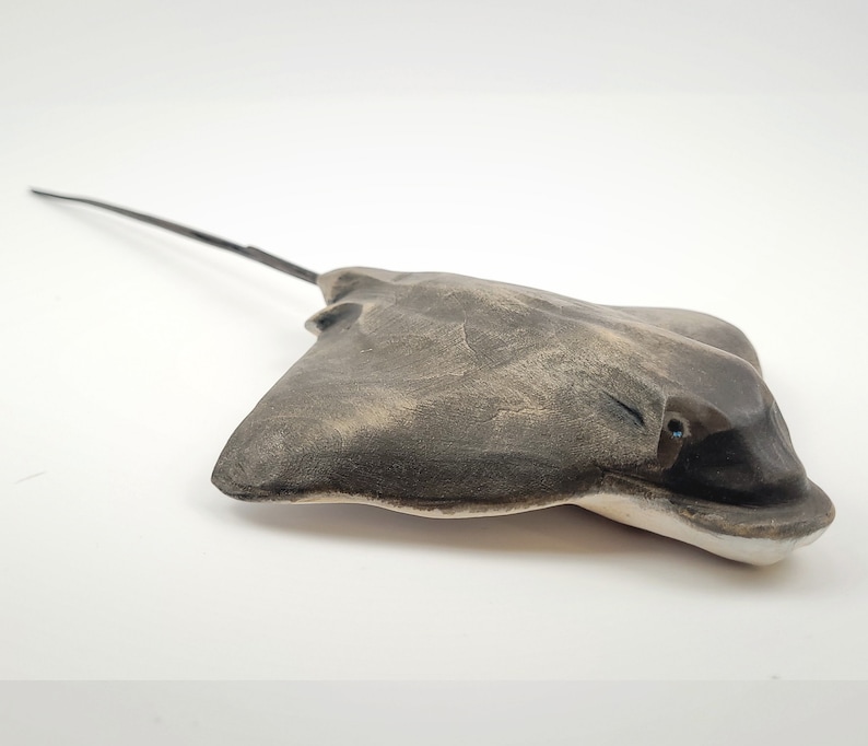Handmade Linden Wood Stingray Sculpture, Ocean Decor - Etsy
