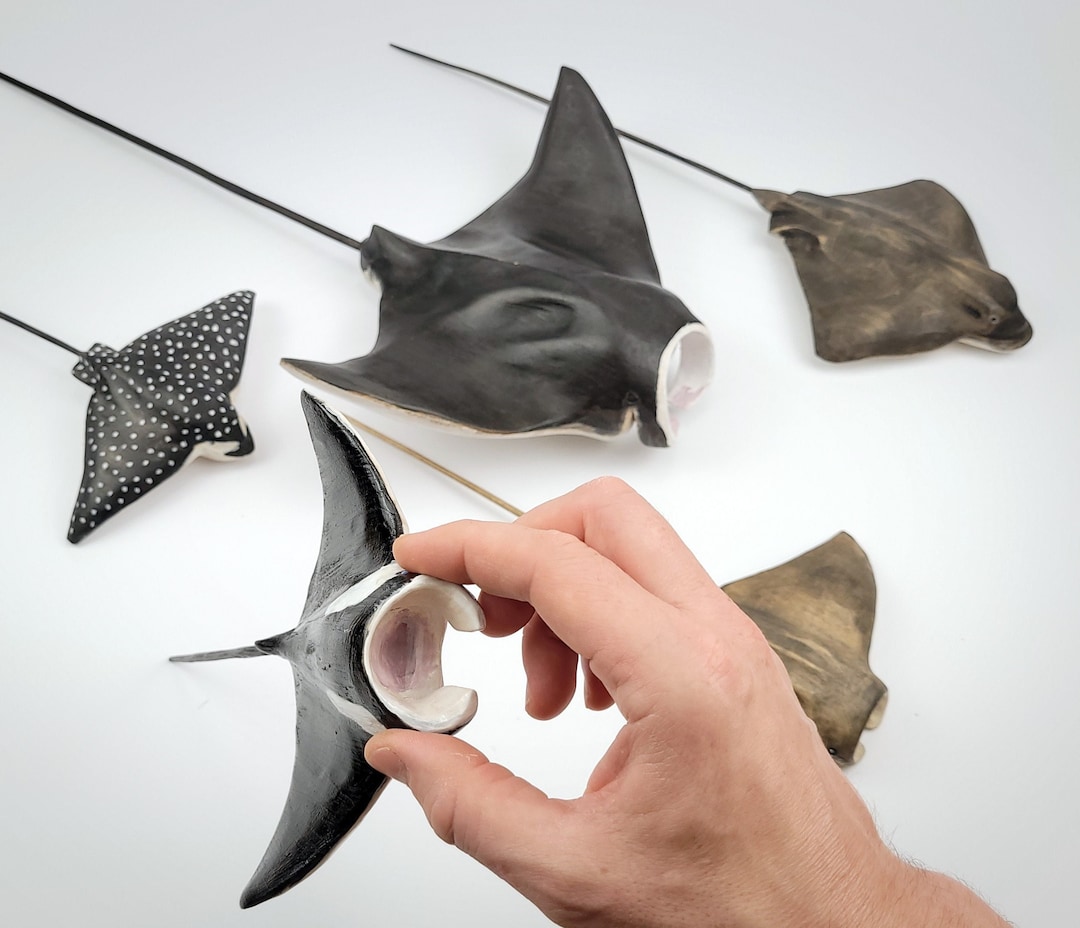 Wooden Stingray Sculpture, Manta Ray Statue, Giant Manta, Ocean Monster ...