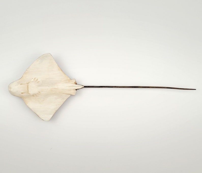 Stingray Bat Ray Sculpture, Fish Statue, Underwater Bird, Handmade Wood ...