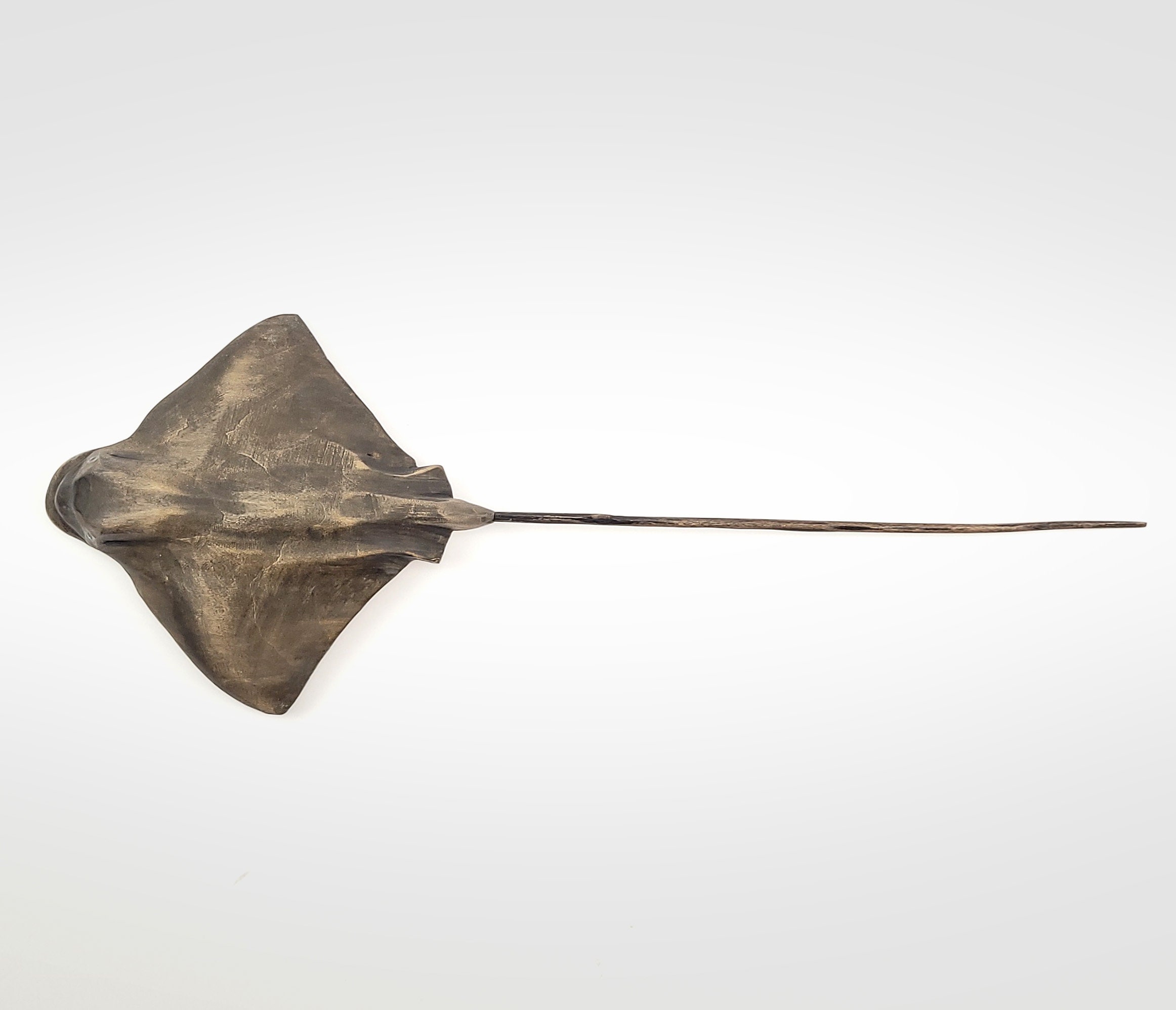 Stingray Bat Ray Sculpture, Fish Statue, Underwater Bird, Handmade Wood ...