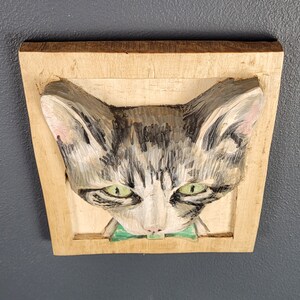 Hand Carved Wood Cat Bas-relief, Siamese Cat Portrait Sculpture - Etsy
