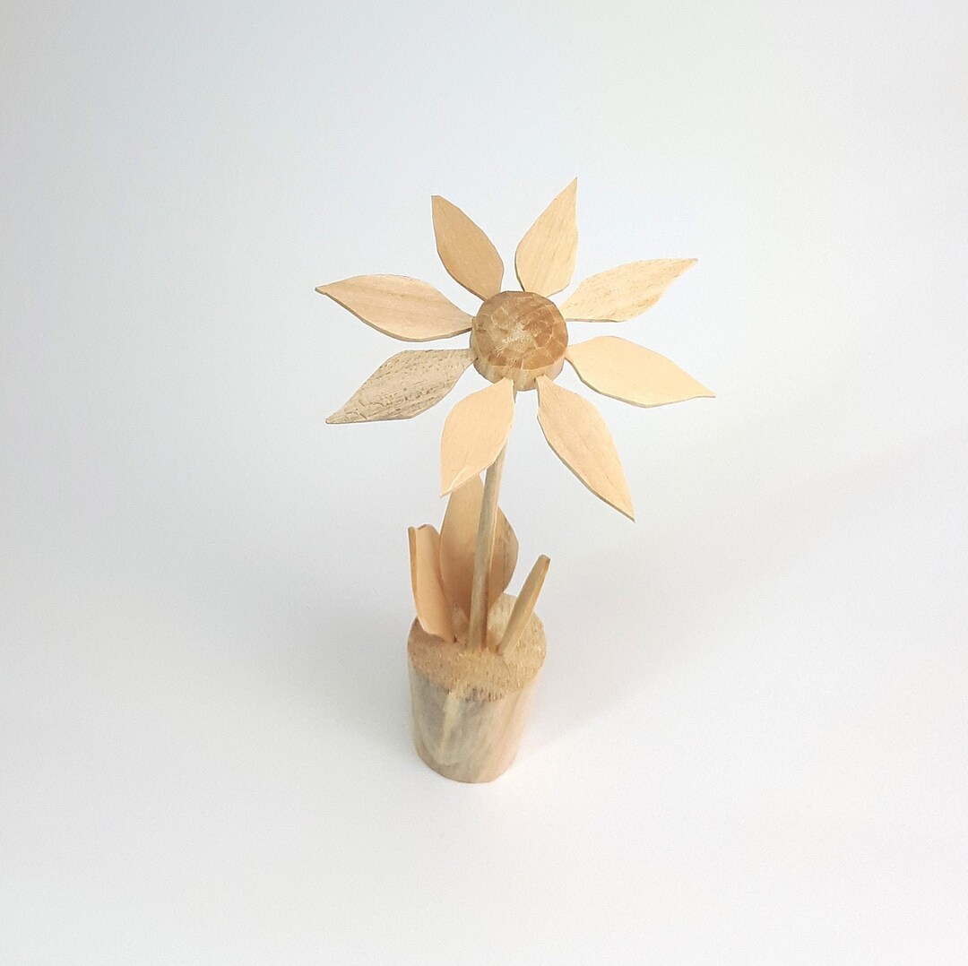 Una flor de madera para ti o como regalo para tus amigos, una flor en ...