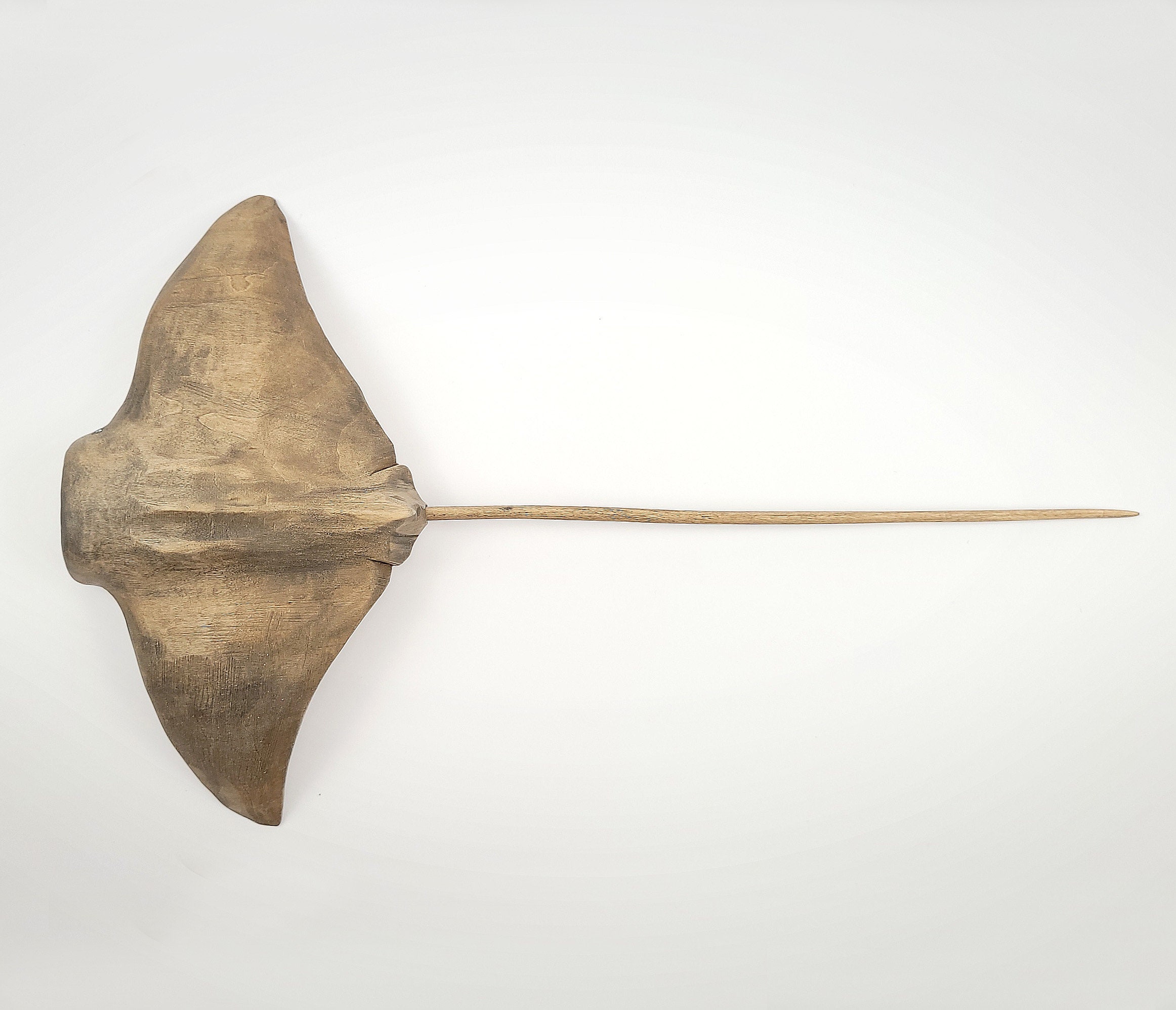 Escultura de mantarraya gris de madera, estatua de manta raya, manta de ...