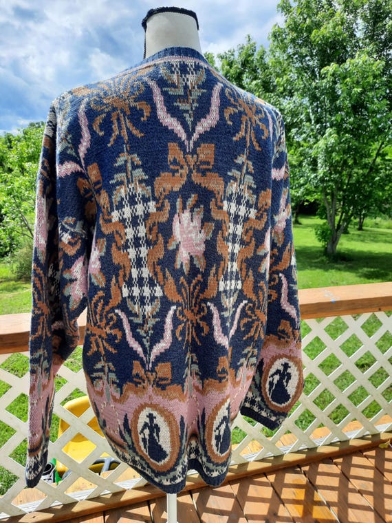 1990s-early 2000s funky floral abstract portrait prin… - Gem