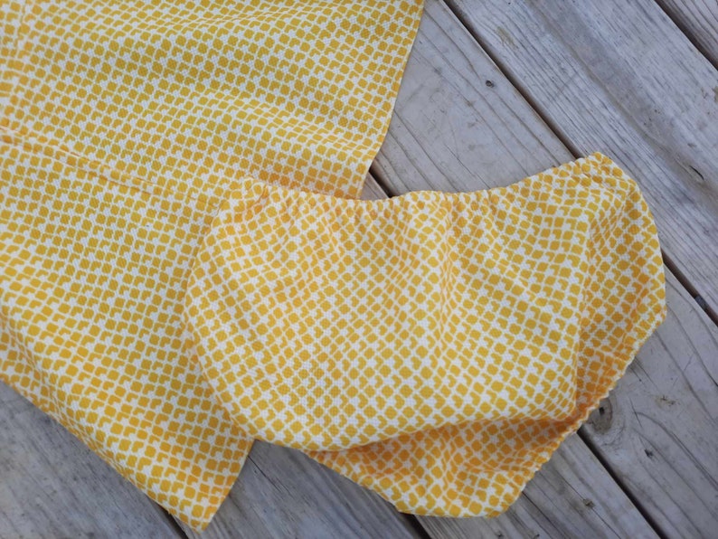 1970s Homemade Yellow and White Bathing Set Bikini - Etsy