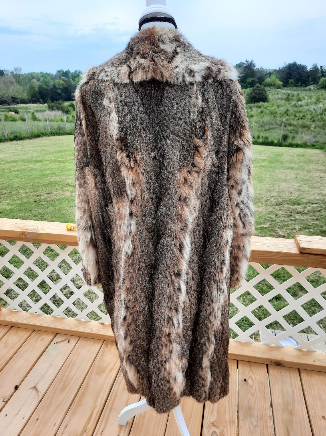 Stunning Vintage Real Bobcat Fur Coat - Etsy