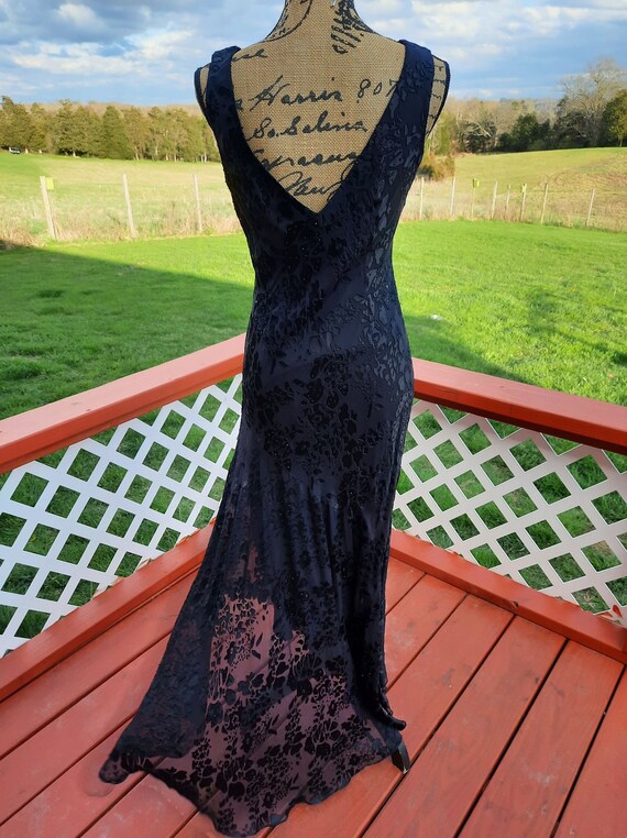 1990s-Y2K witchy gothic Alex Evenings black sequin ve… - Gem