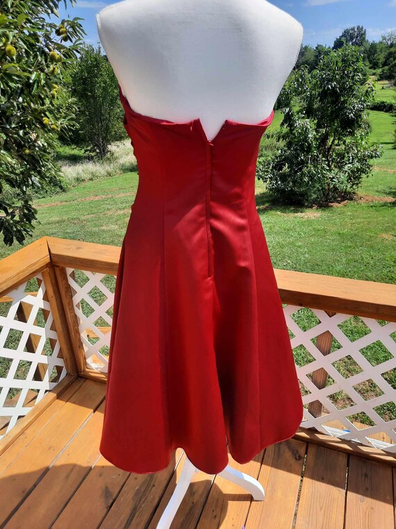 Y2K early 2000s red short formal prom, homecoming, we… - Gem
