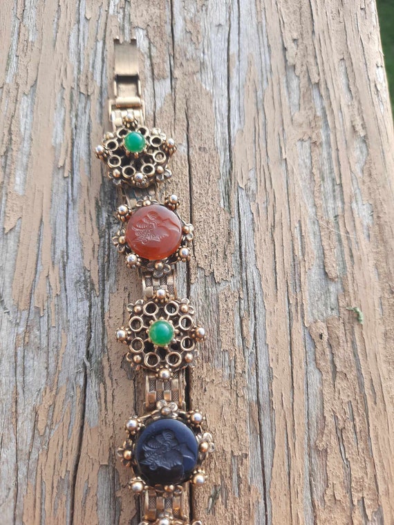Stunning vintage watch chain Greek God Bracelet Intal… - Gem