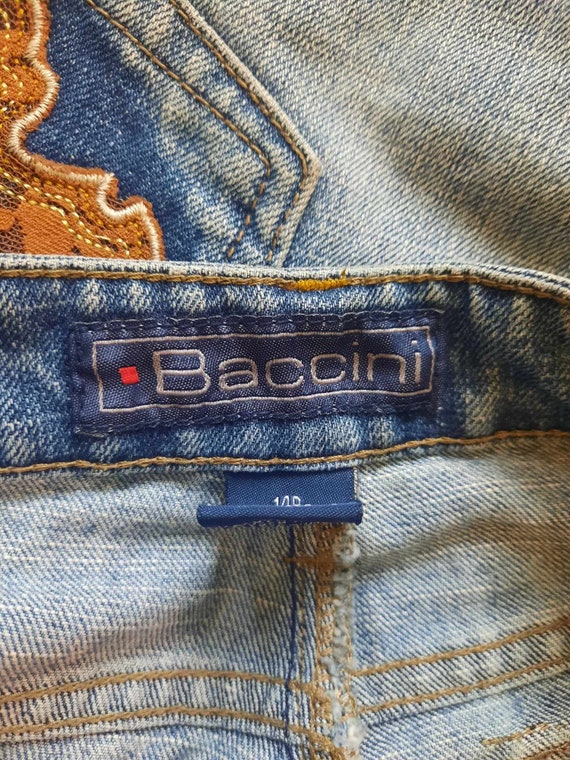 early 2000s Baccini denim jeans western lace boho - Gem