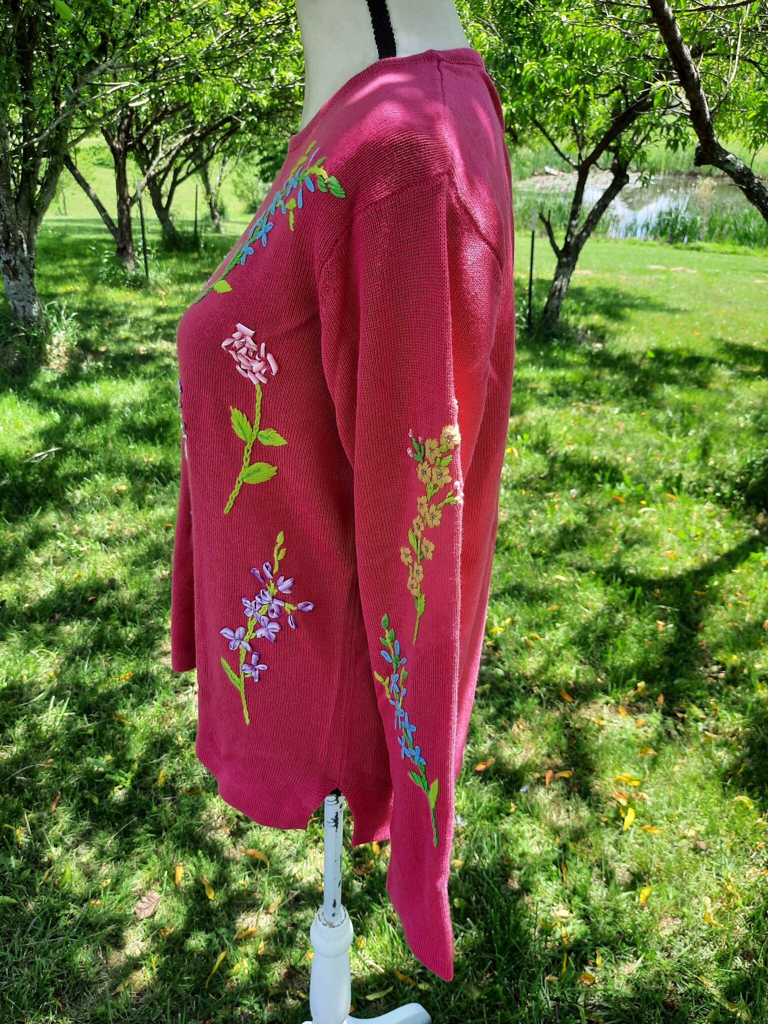 Gorgeous the Quacker Factory Pink, Purple, Blue, Green Floral Easter ...