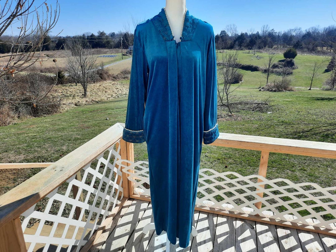 1990s-2000s Blue Vanity Fair Robe Pajamas Cover Up - Etsy