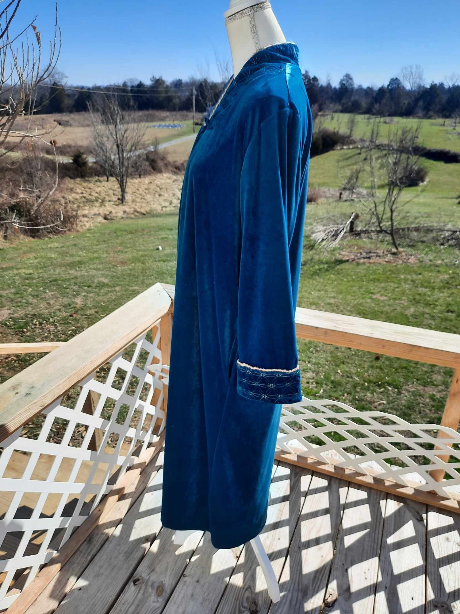 1990s-2000s Blue Vanity Fair Robe Pajamas Cover Up - Etsy