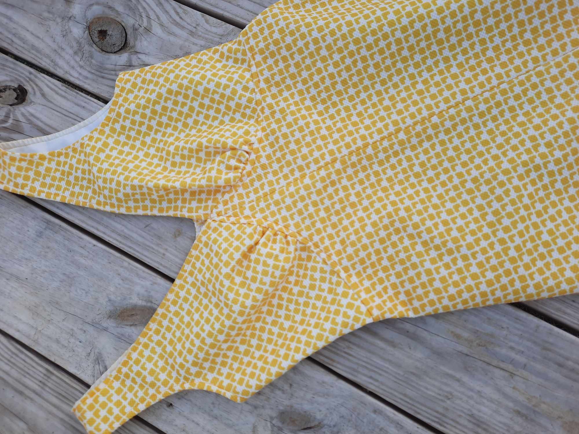 1970s Homemade Yellow and White Bathing Set Bikini - Etsy