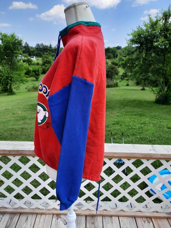 1990s Colorblock red, blue, and green Betty Boop pull… - Gem