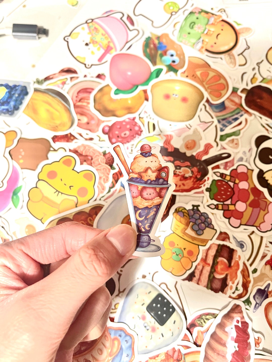 Food and Desserts Sticker, Waterproof, Matte, Random Pack, Asian Food ...