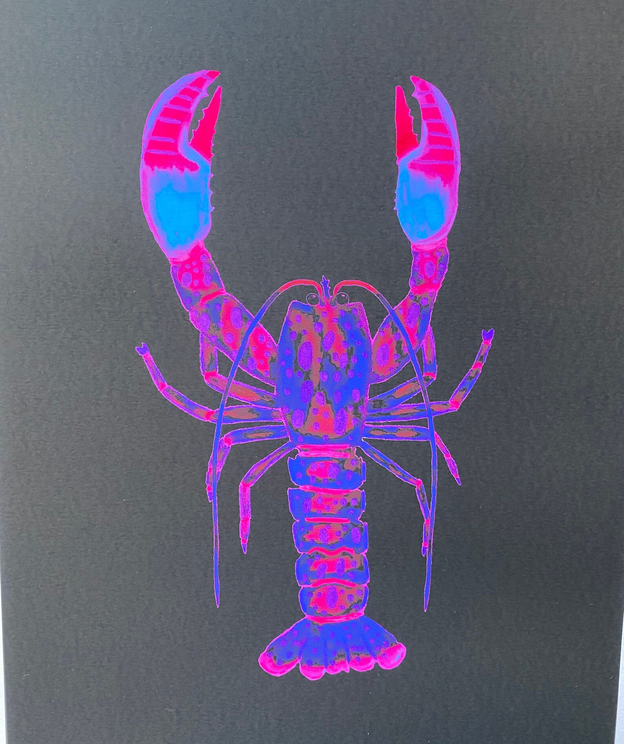 Fluorescent Lobster. Sea Art - Animal - Sea Life Art - Art Print - Home ...