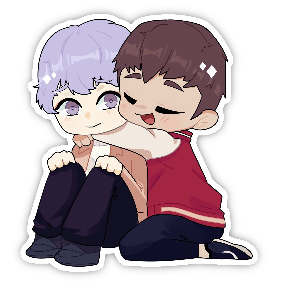 Pearl Boy Stickers Kang Dooshik & Suha Weatherproof Sticker | Etsy