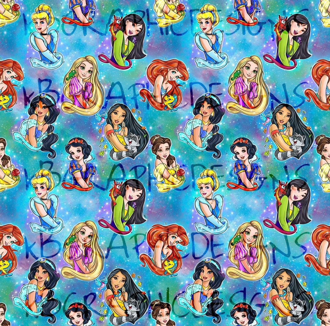 Princess Mashup Seamless Pattern - Etsy