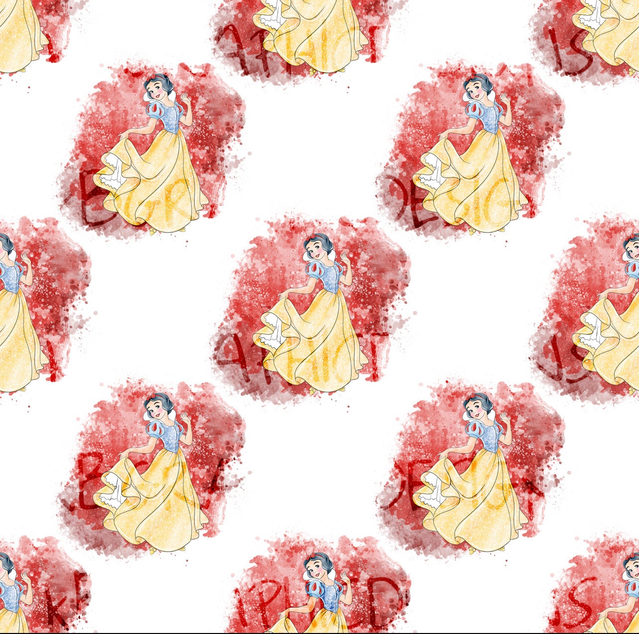 Snow White Seamless Pattern | Etsy