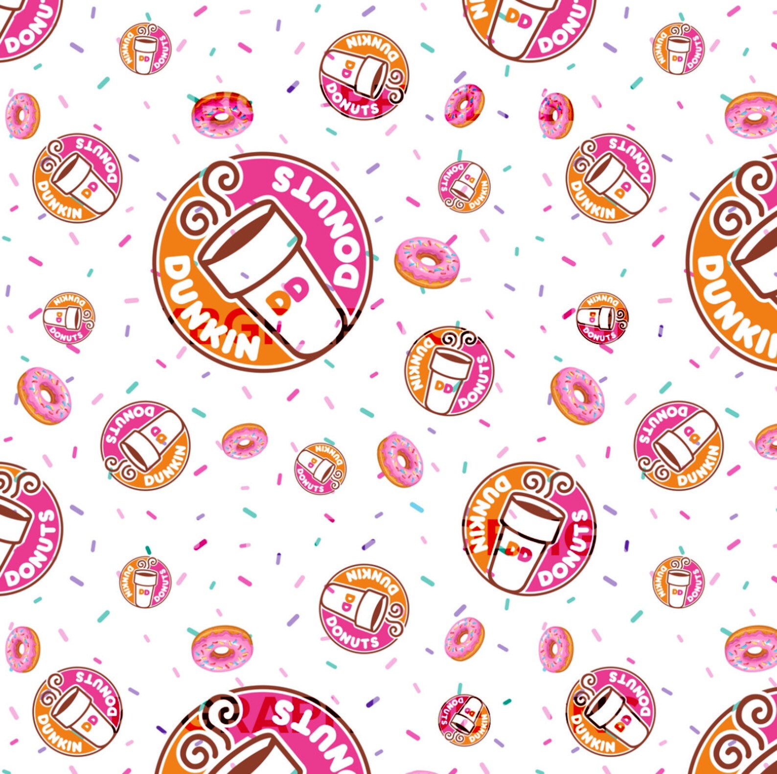 Dunkin Seamless Pattern - Etsy