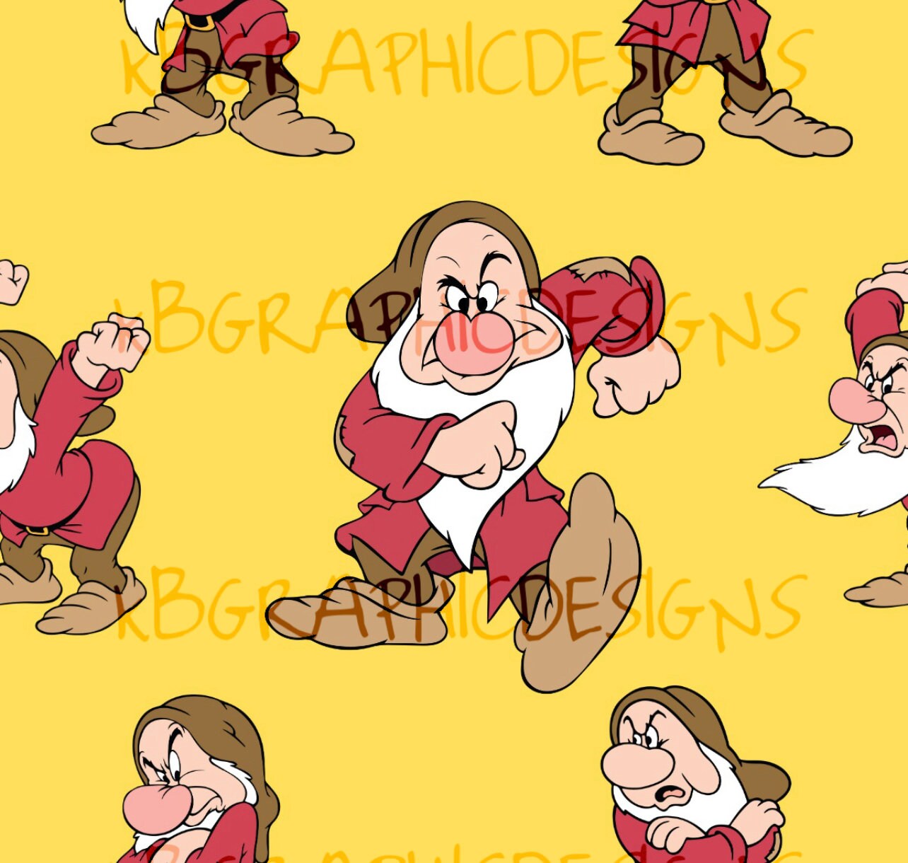 Grumpy Seamless Pattern - Etsy