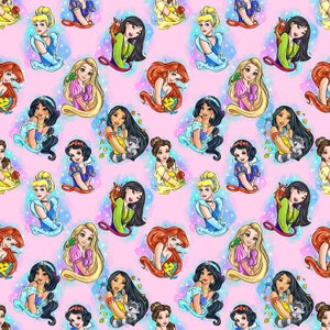 Princess Mashup Seamless Pattern - Etsy