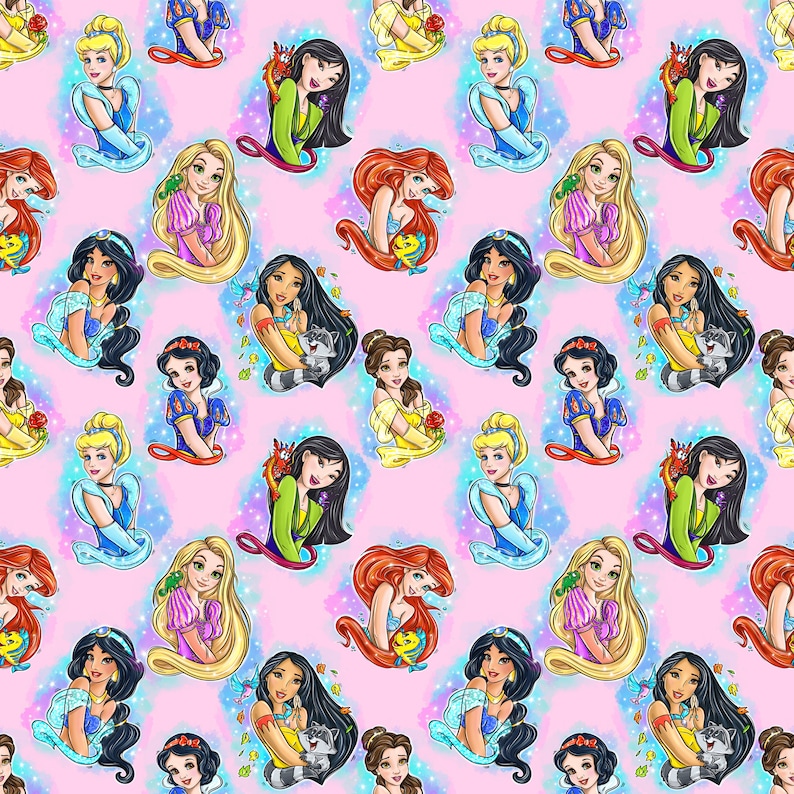Princess Mashup Seamless Pattern - Etsy