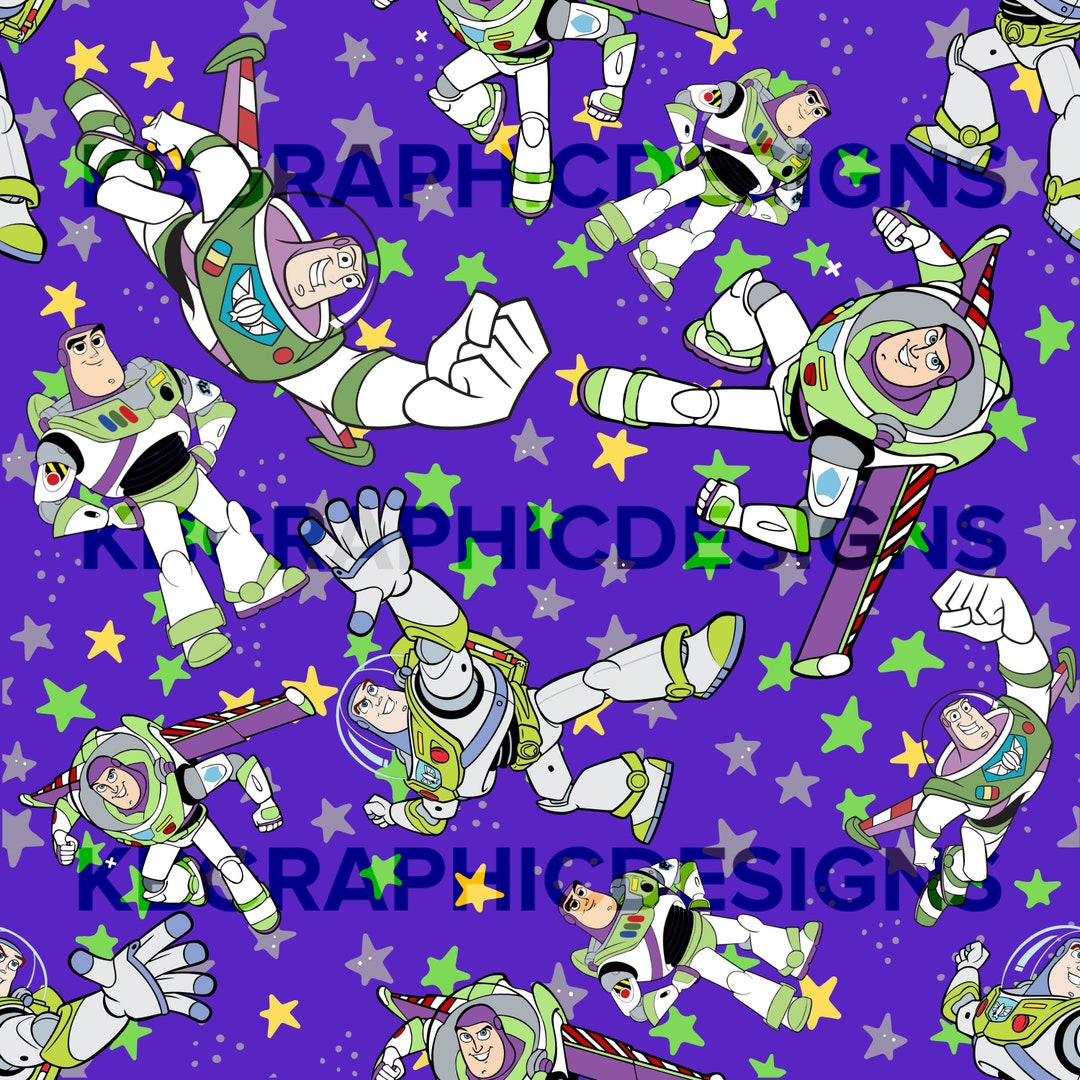 Buzz Lightyear Seamless Pattern Purple - Etsy