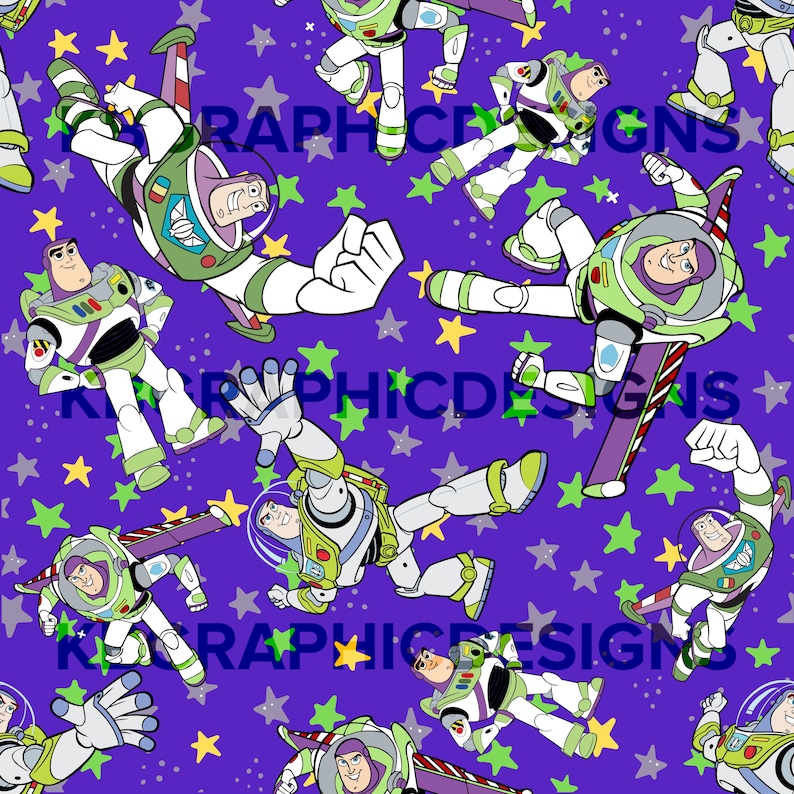 Buzz Lightyear Seamless Pattern Purple - Etsy