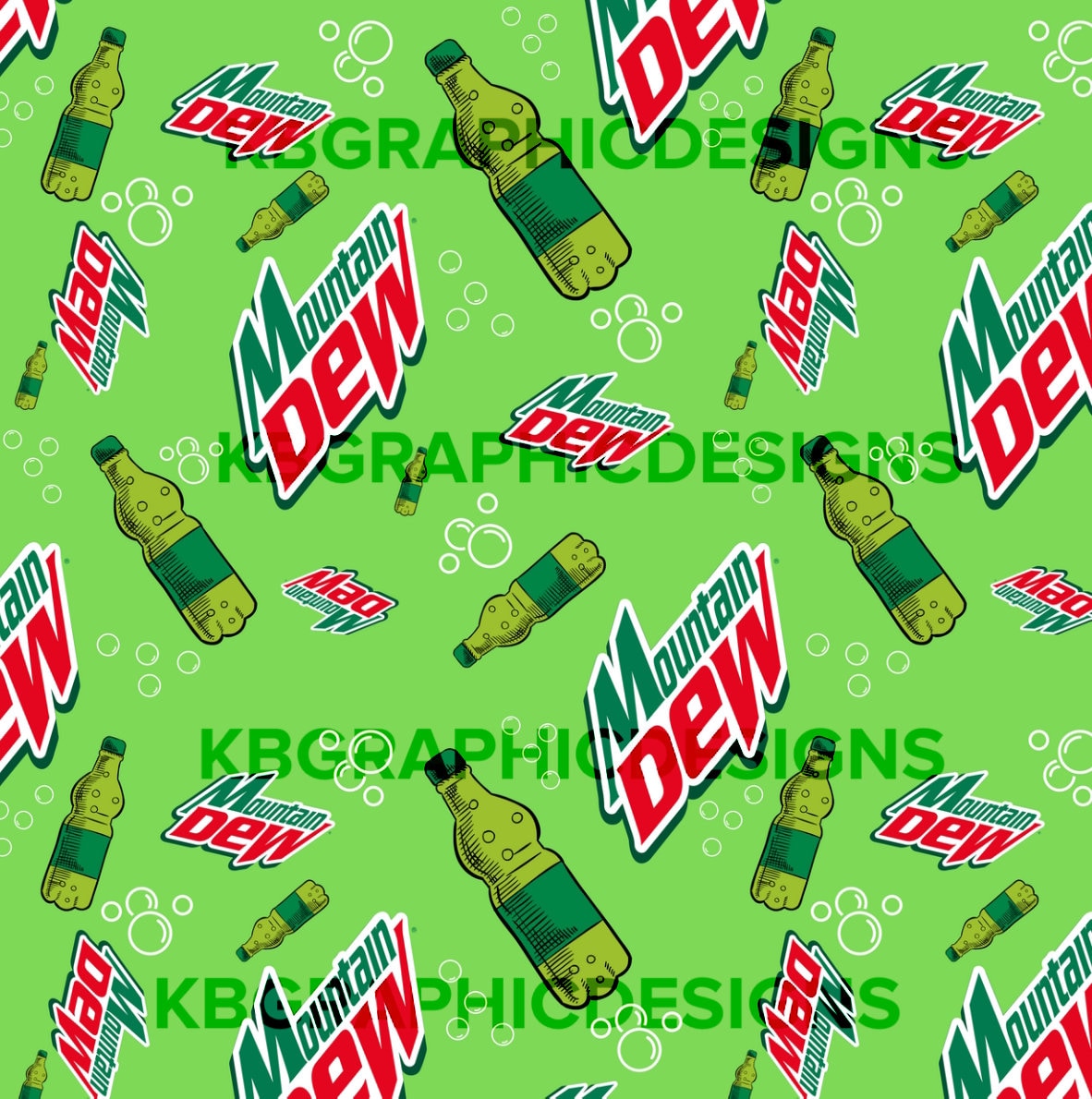 Mtn Dew Seamless Pattern - Etsy