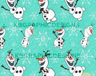 Frozen Digital Paper,olaf,olaf Seamless Pattern,seamless Pattern,magic ...