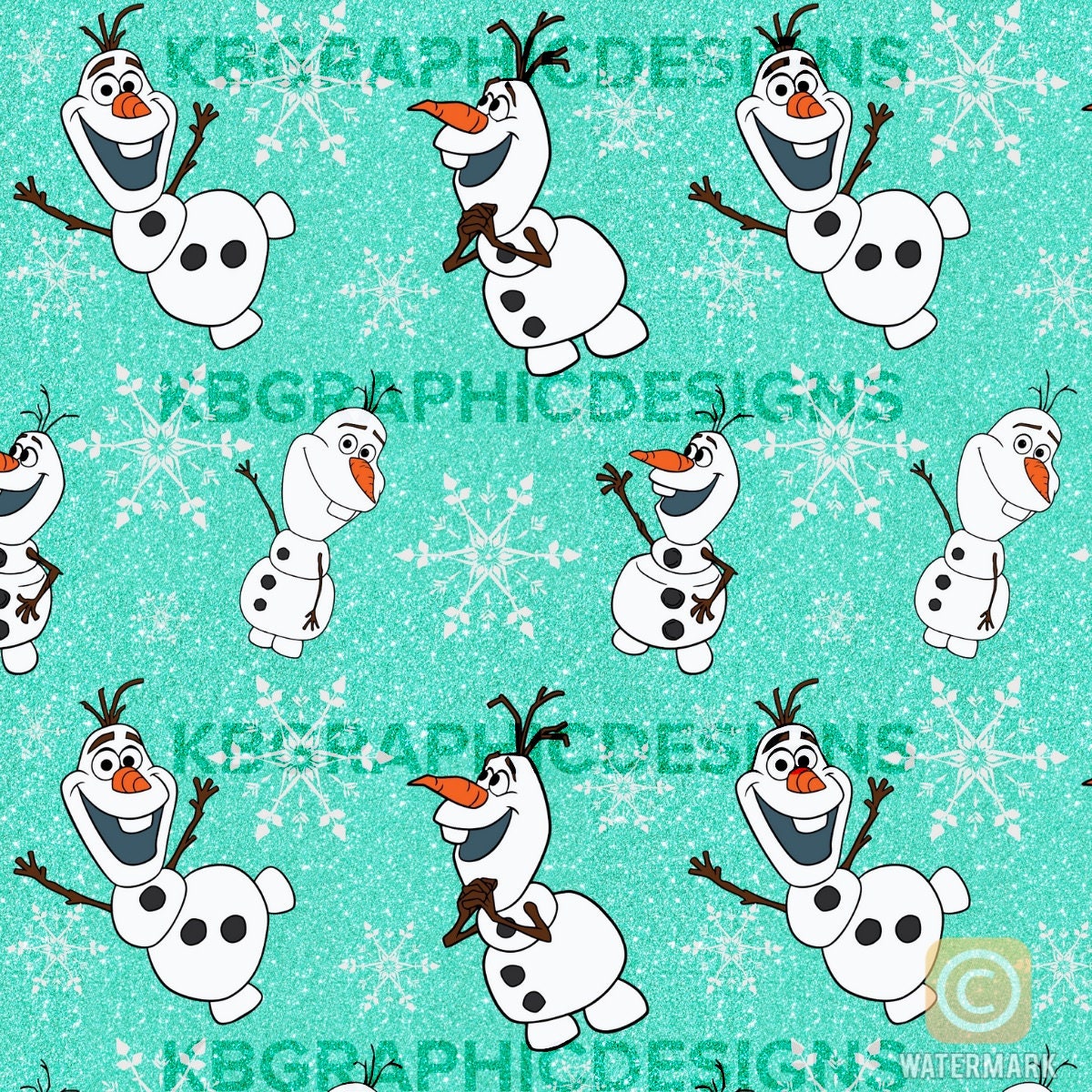 Olaf Winter Seamless Pattern - Etsy
