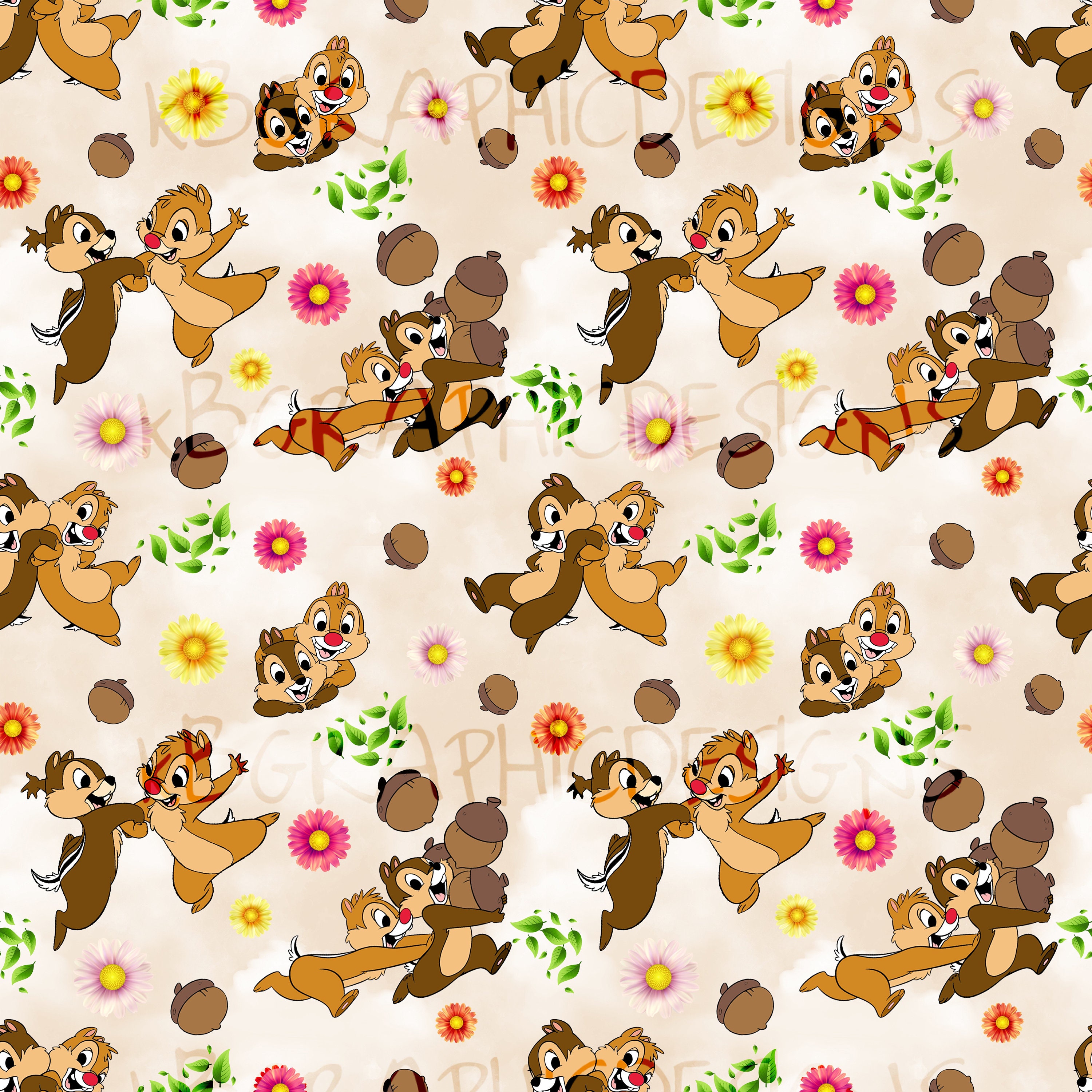 Chip & Dale Seamless Pattern - Etsy