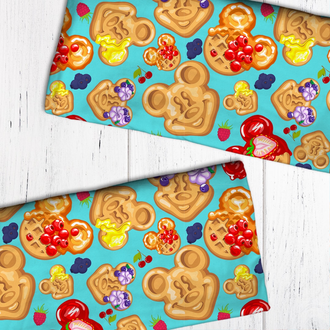 Blue Mickey Waffle Seamless Pattern - Etsy