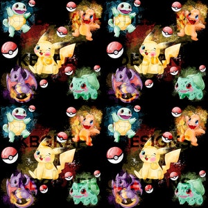 Pokémon Seamless Pattern - Etsy