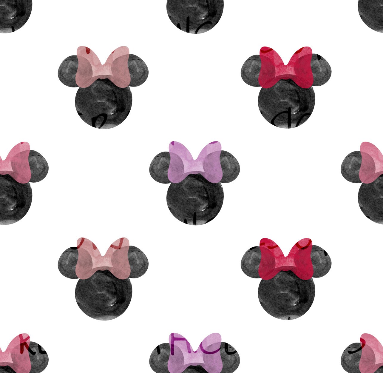 Minnie Watercolor Seamless Pattern - Etsy