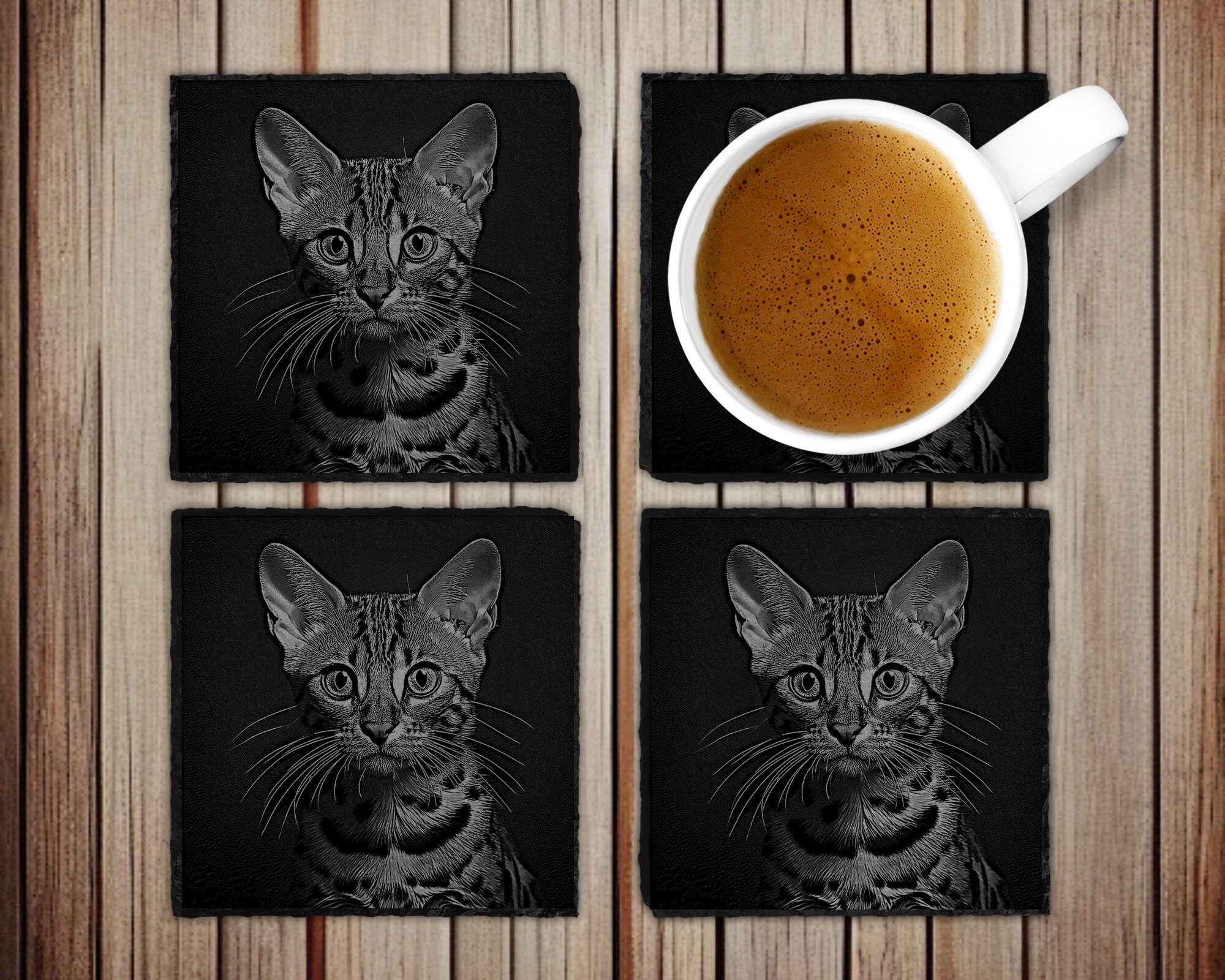 Glowforge Laser Ready Cat Breed Set of 10 Coaster Engraving- Digital ...
