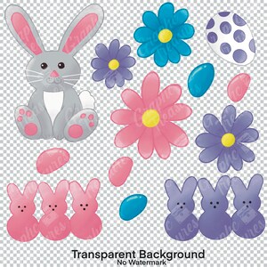 Easter Clipart 25 PNG Transparent Background Instant Download Digital ...